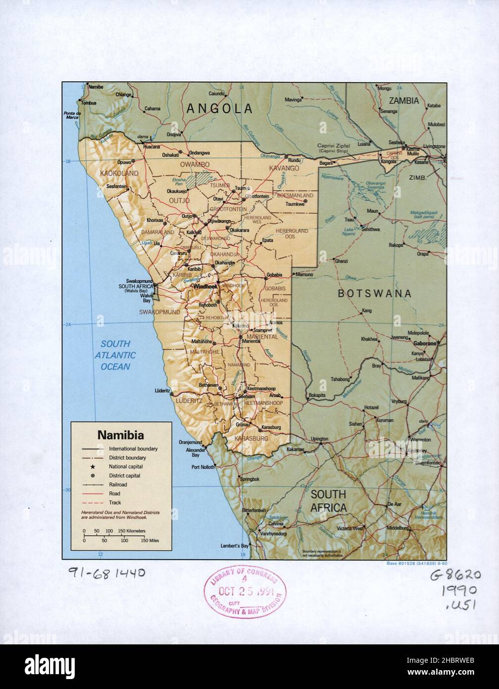1990 nimibia map hi-res stock photography and images - Alamy