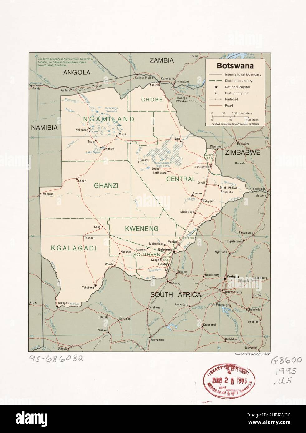 Map of botswana hi-res stock photography and images - Alamy