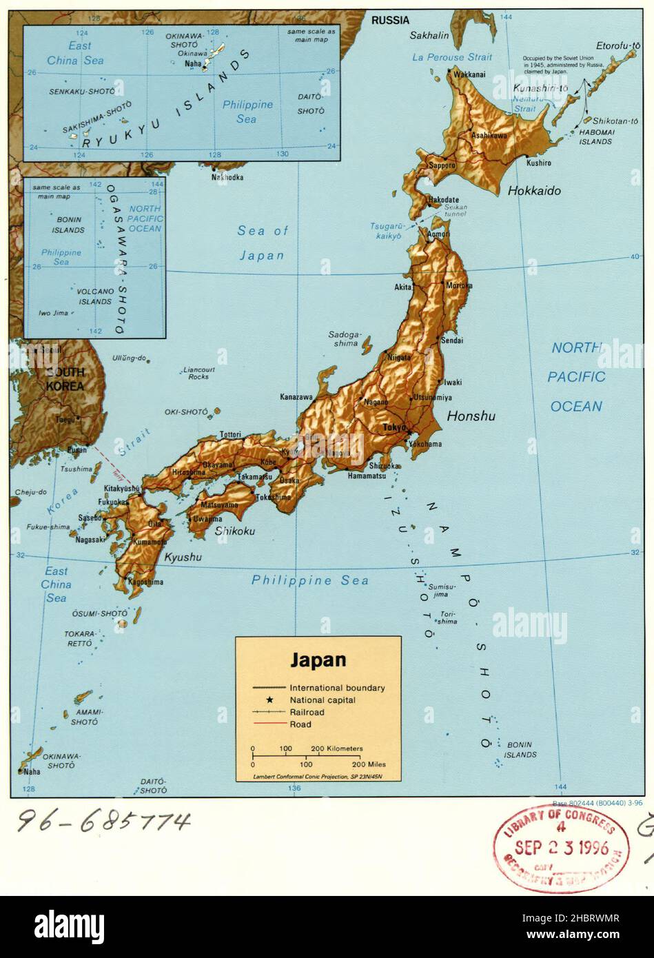 1996 japan map hi-res stock photography and images - Alamy