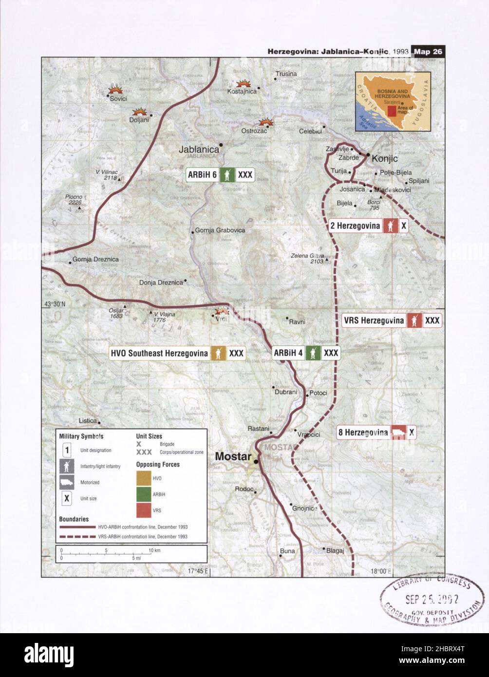 Jablanica konjic map hi-res stock photography and images - Alamy