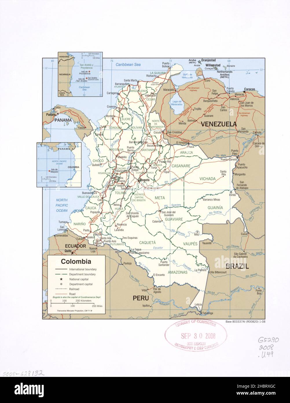 2008 columbia map hi-res stock photography and images - Alamy