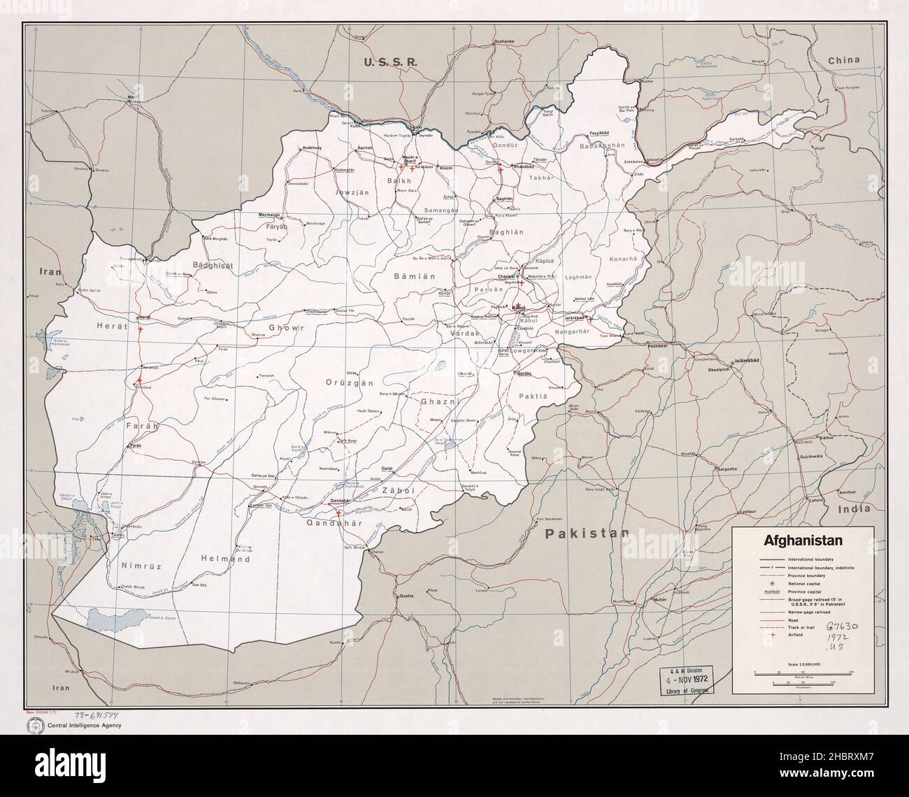 1972 afghanistan map hi-res stock photography and images - Alamy