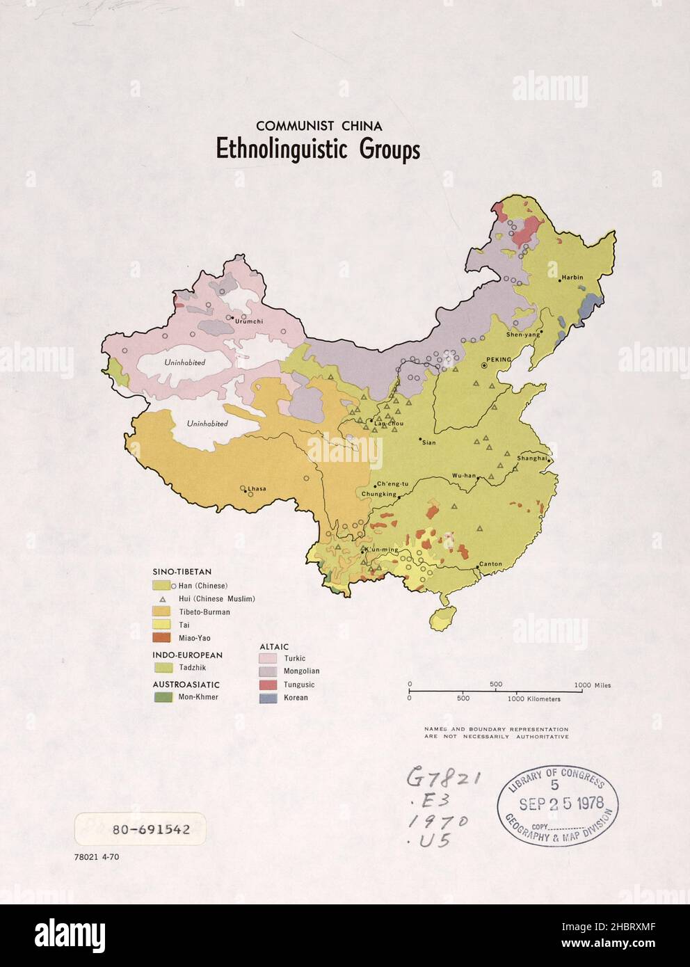 1970 china map hi-res stock photography and images - Alamy