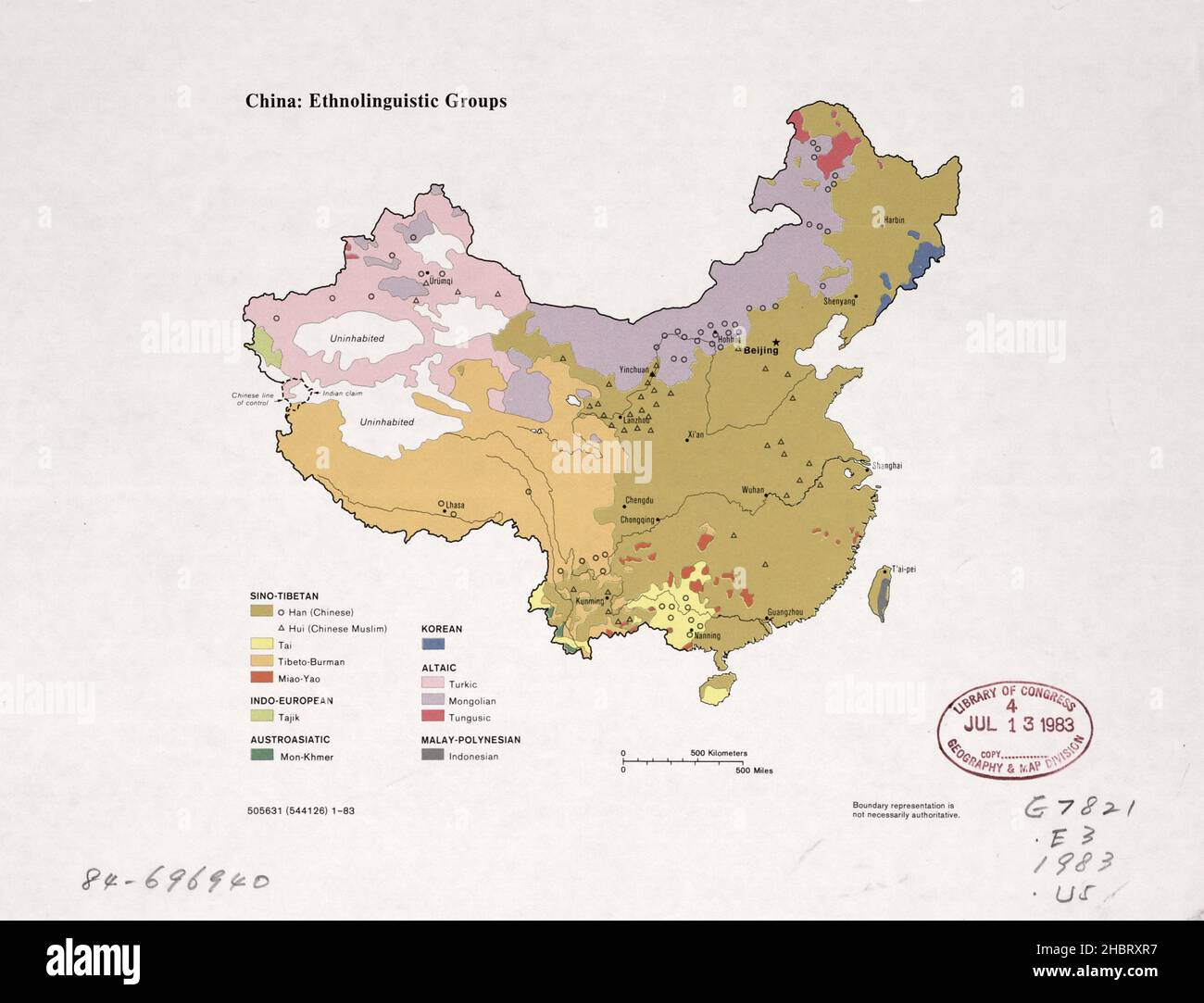 1983 china map hi-res stock photography and images - Alamy