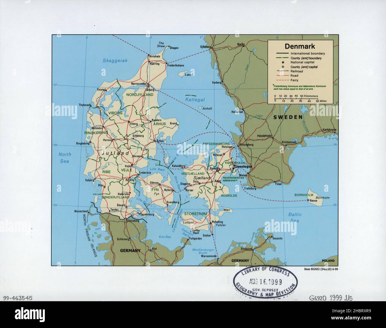 1999 denmark map hi-res stock photography and images - Alamy