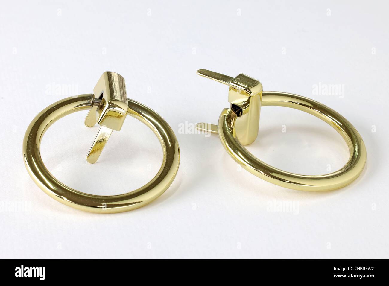 Metal ring for the bag. Sliding gold mount. Rings for attaching the ...