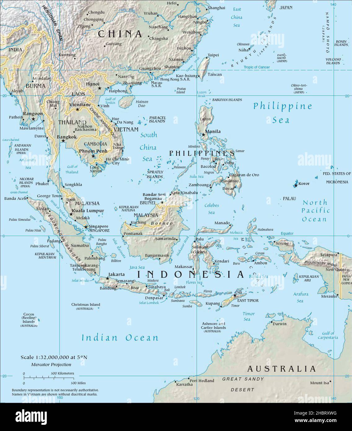 Map of Southeast Asia Stock Photo - Alamy