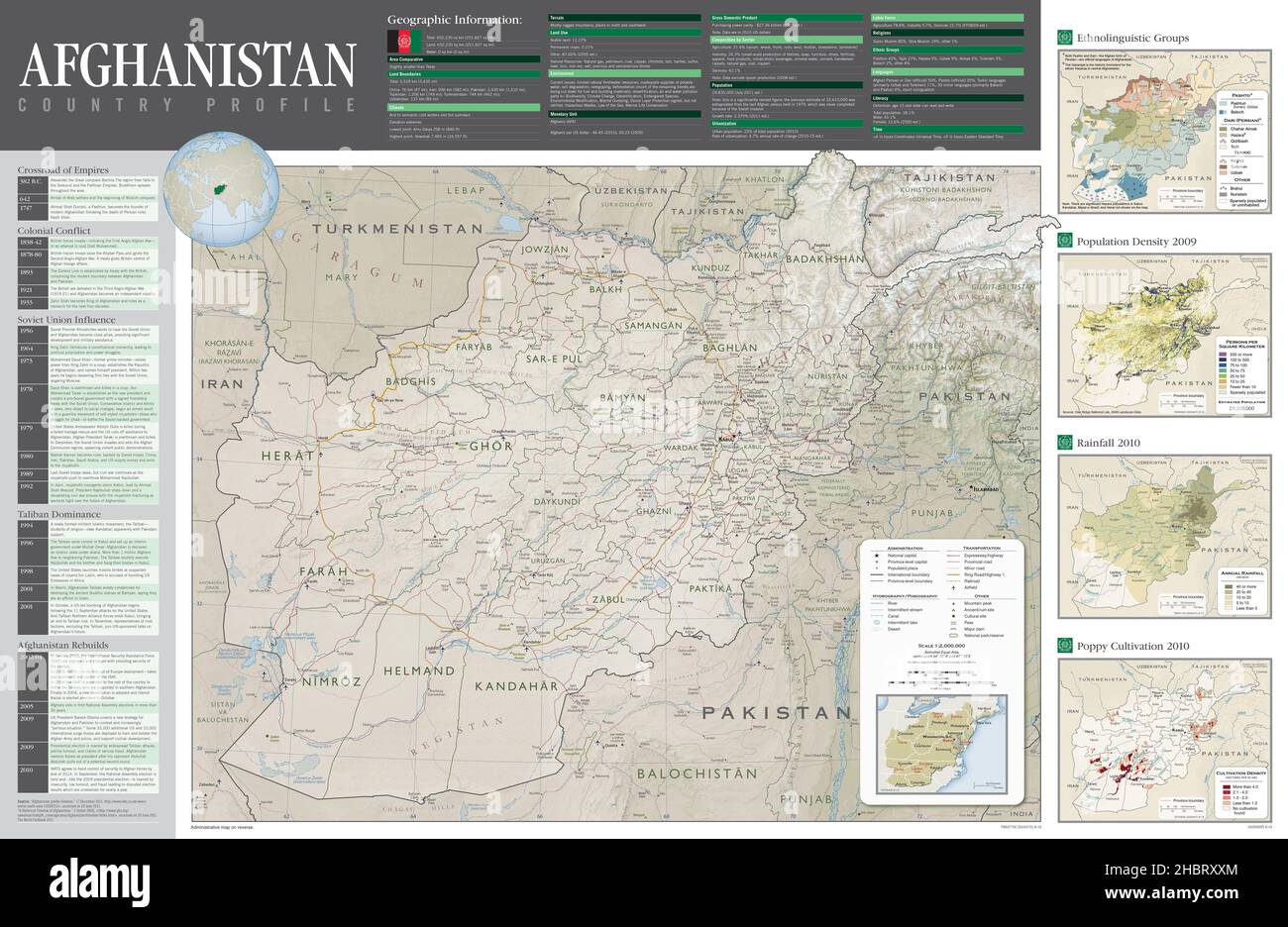 Afghanistan country profile map hi-res stock photography and images - Alamy