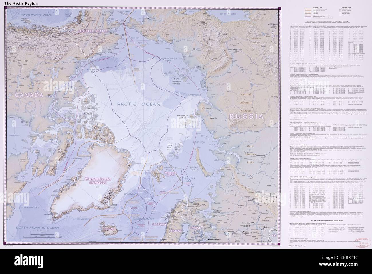 Map of the arctic hi-res stock photography and images - Alamy