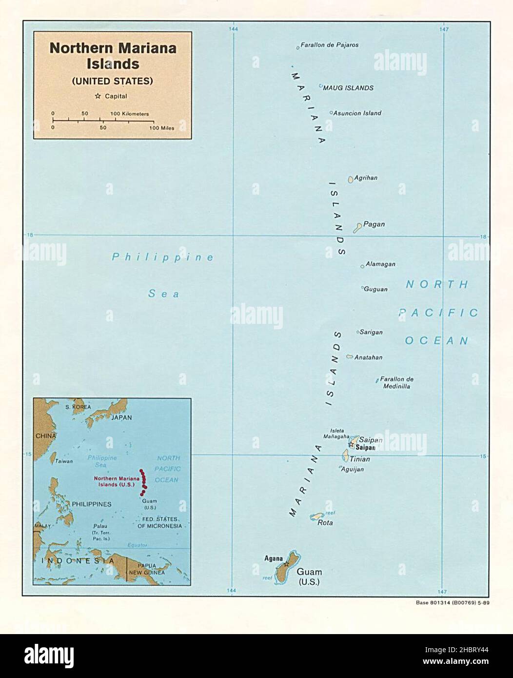 Map of mariana islands hi-res stock photography and images - Alamy
