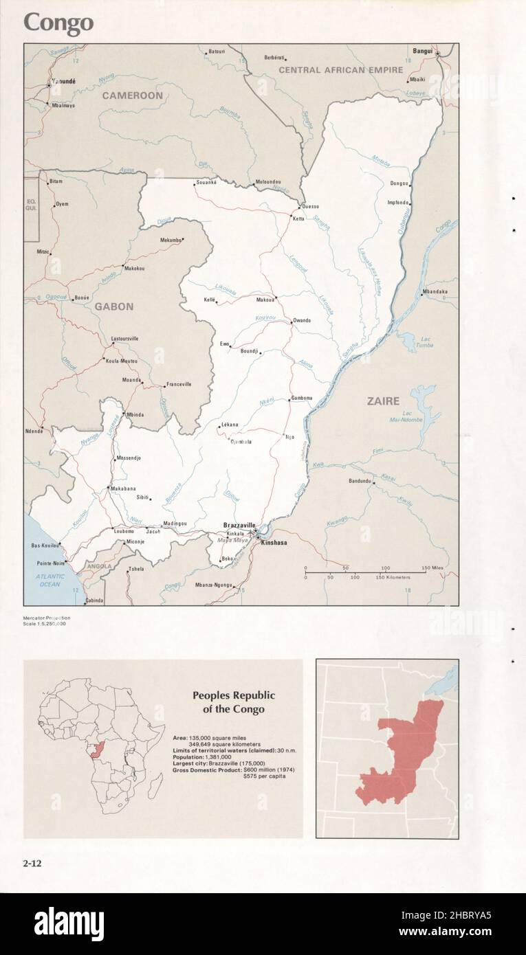 1976 congo map hi-res stock photography and images - Alamy