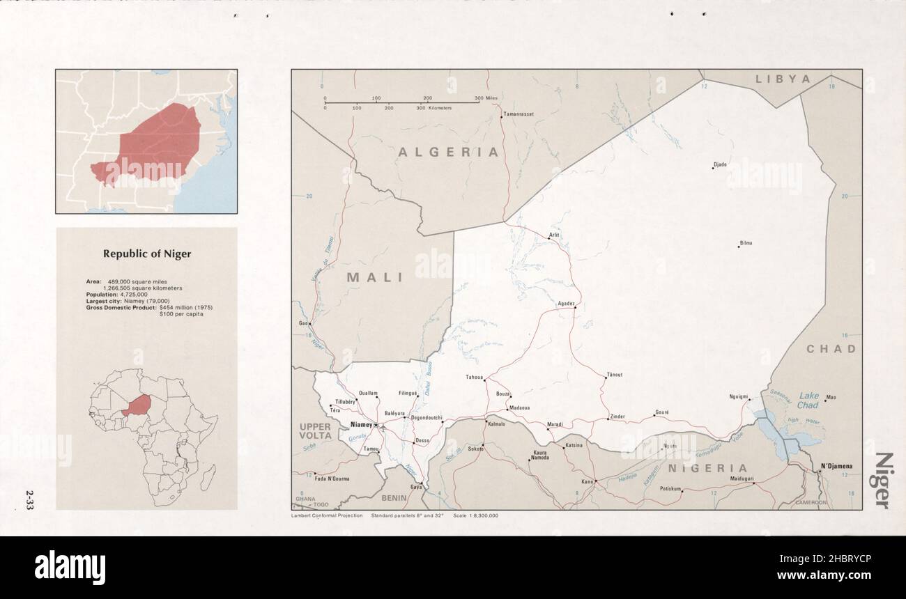 1976 map of niger hi-res stock photography and images - Alamy
