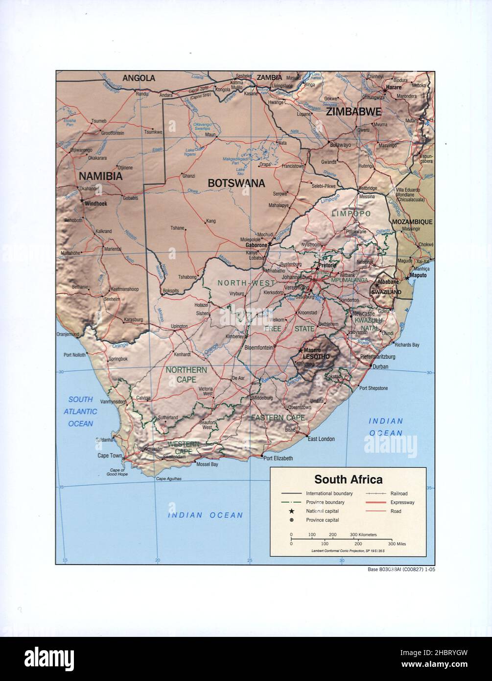 2005 south africa map hi-res stock photography and images - Alamy