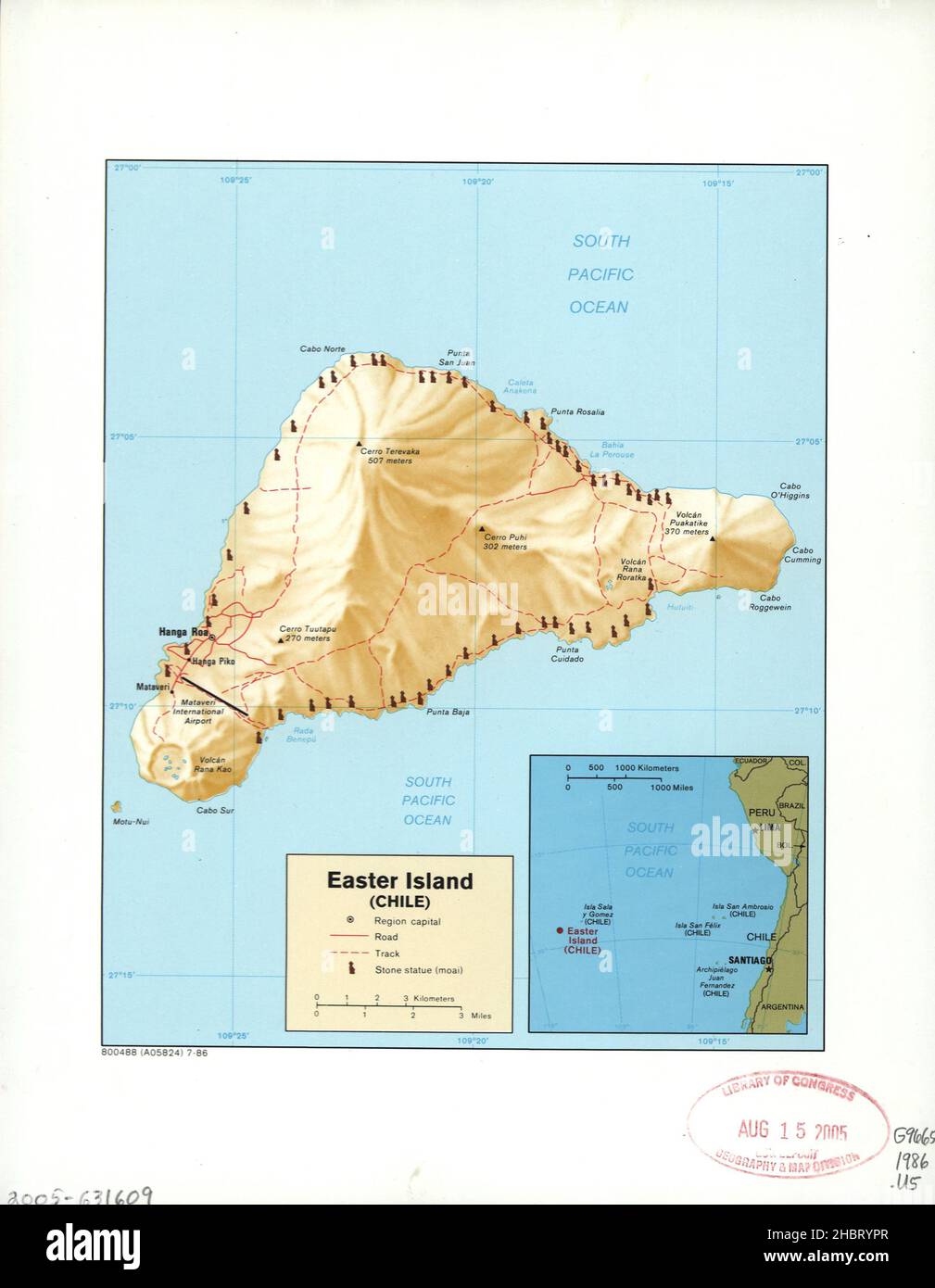 1986 easter island map hi-res stock photography and images - Alamy