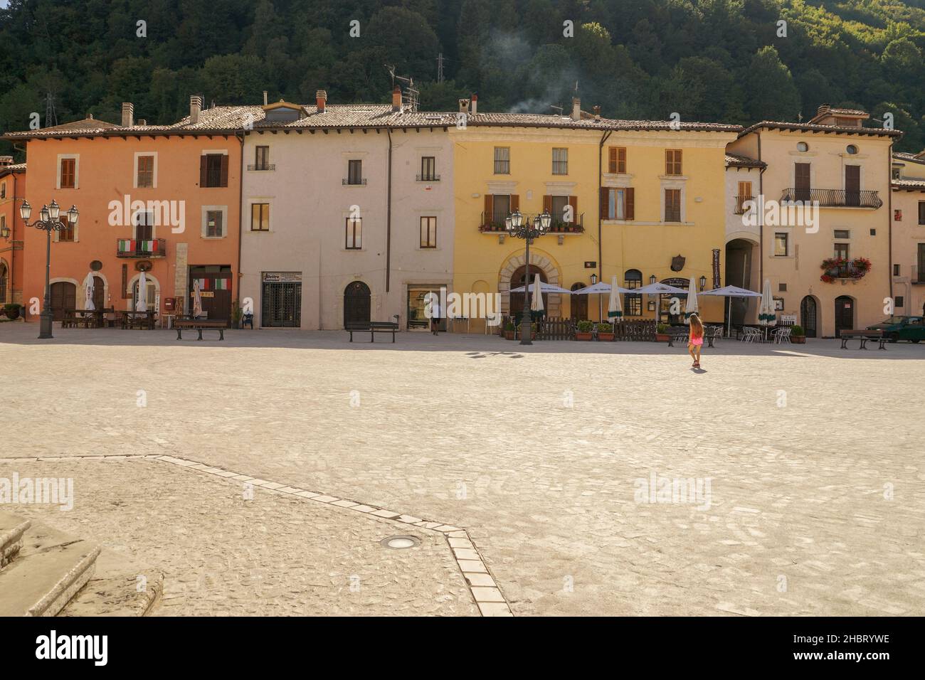 Piazza VII Aprile square, Leonessa, Lazio, Italy, Europe Stock Photo ...