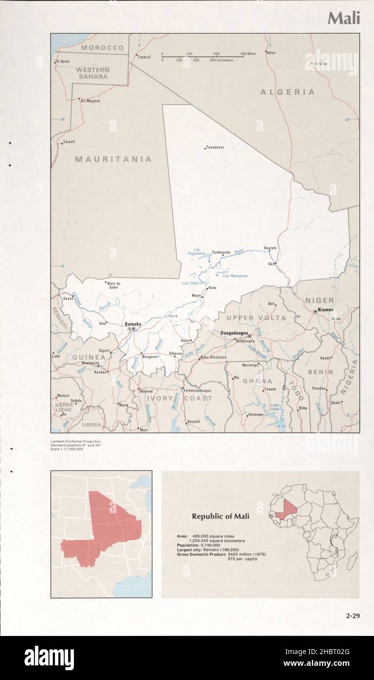 1970s mali map hi-res stock photography and images - Alamy