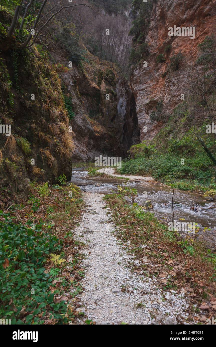 Monti Sibillini National Park, Gorge of the Fiastrone River, Fiastra ...