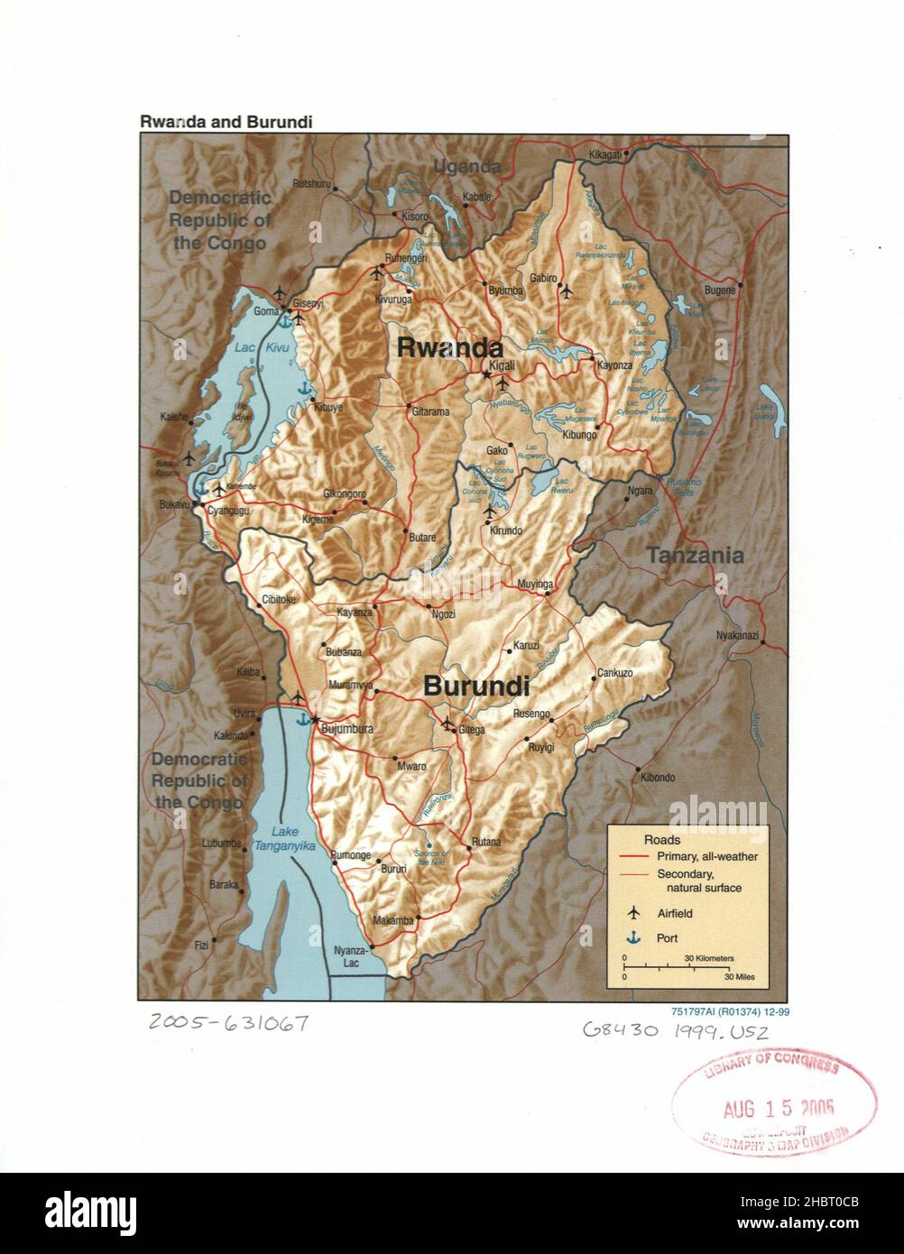 1999 map of rwanda hi-res stock photography and images - Alamy