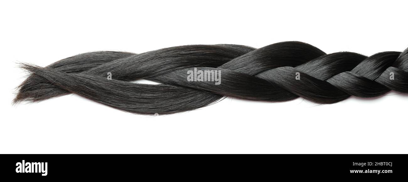 Lock of female hair isolated on white background Stock Photo - Alamy
