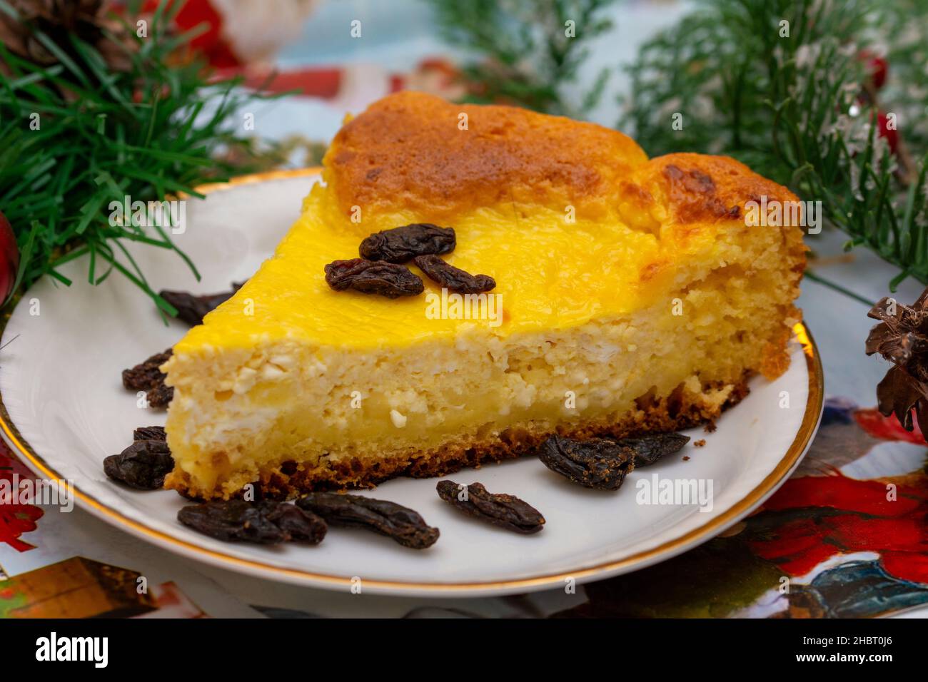 Romanian pasca or cheese pie traditionally made for Christmas and ...