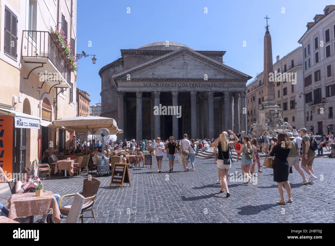 Cityscape, Piazza della Rotonda square, Fountain, View of the Pantheon ...
