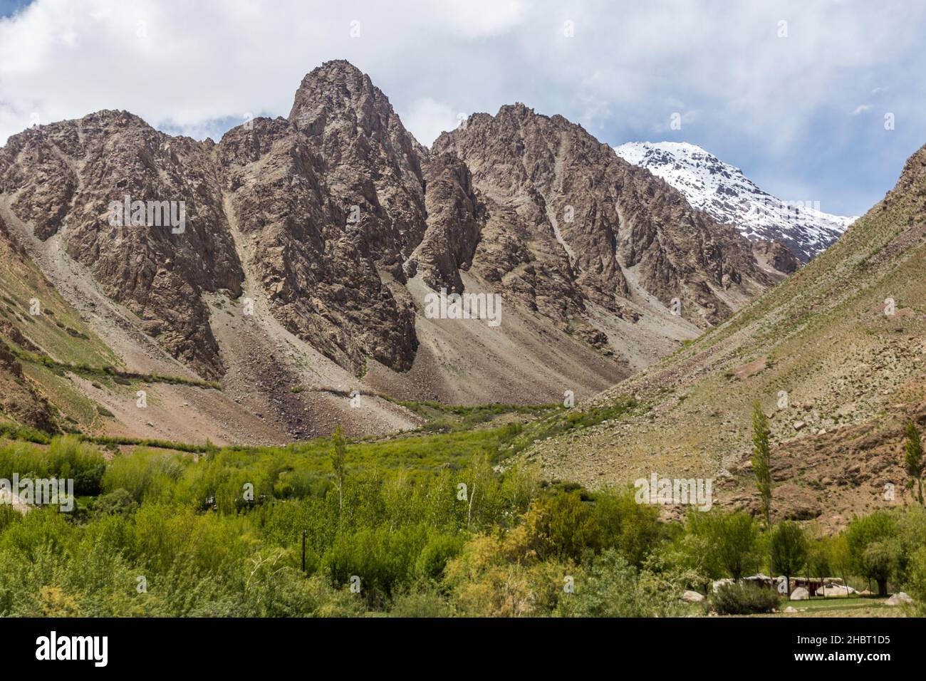 Gunt river valley in Pamir mountains, Tajikistan Stock Photo - Alamy