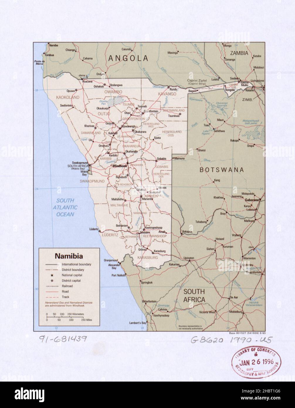 Map of namibia hi-res stock photography and images - Alamy