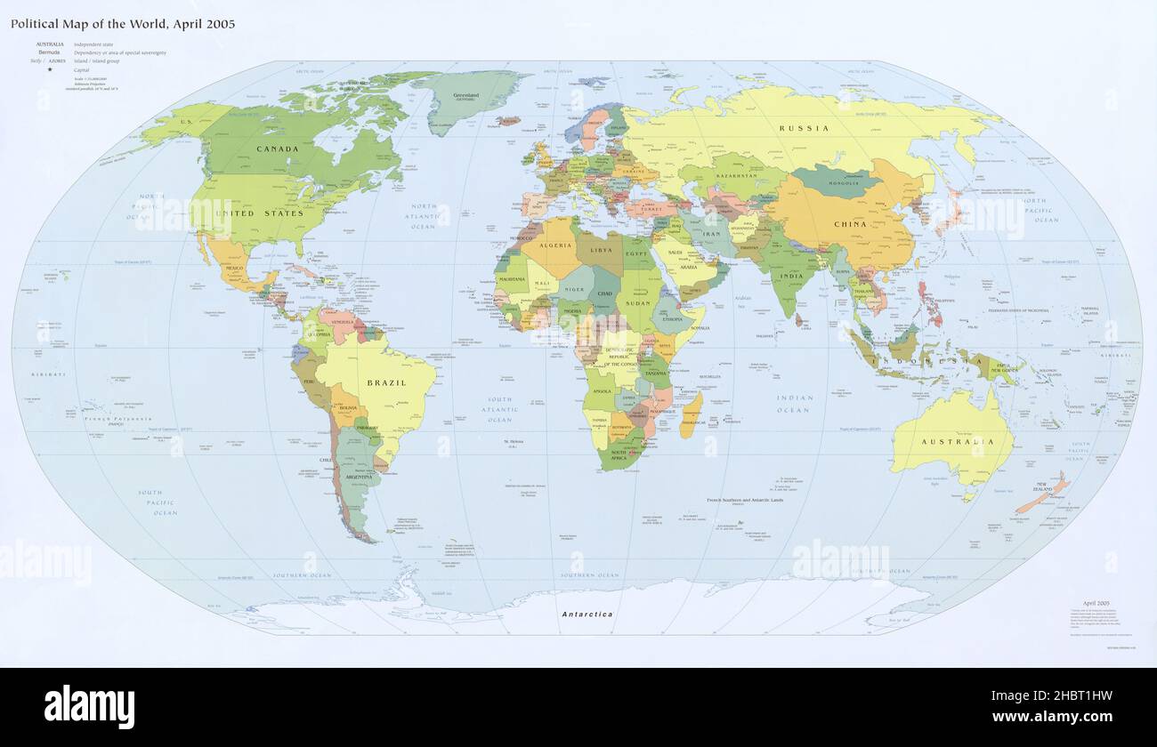 Political map of the world ca. 2005 Stock Photo - Alamy