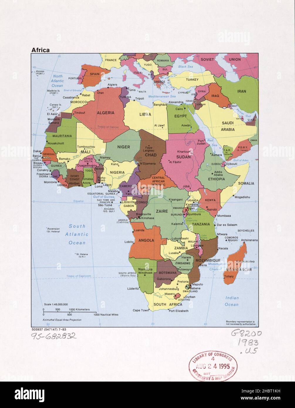 1983 africa map hi-res stock photography and images - Alamy
