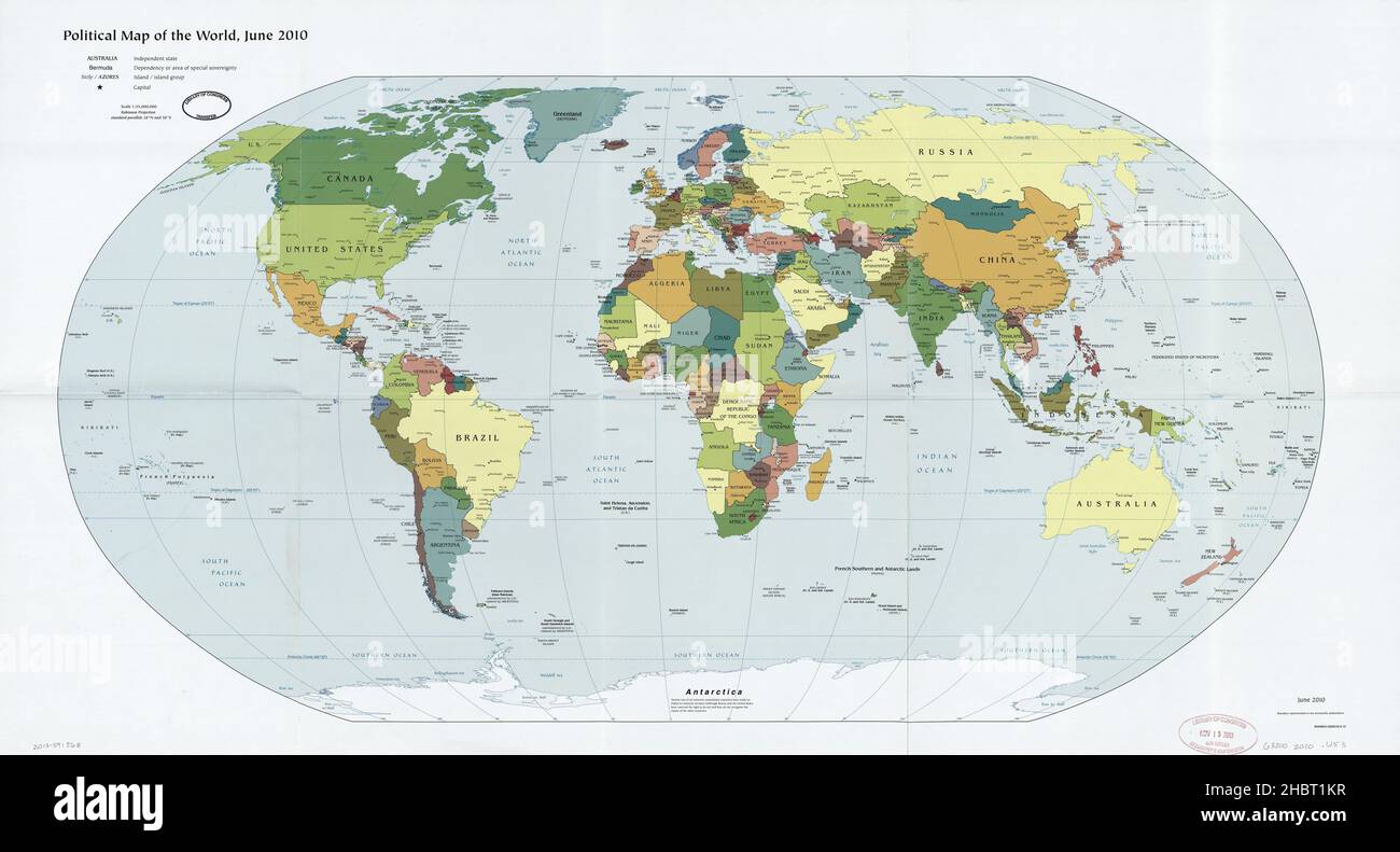 Political map of the world ca. 2010 Stock Photo - Alamy