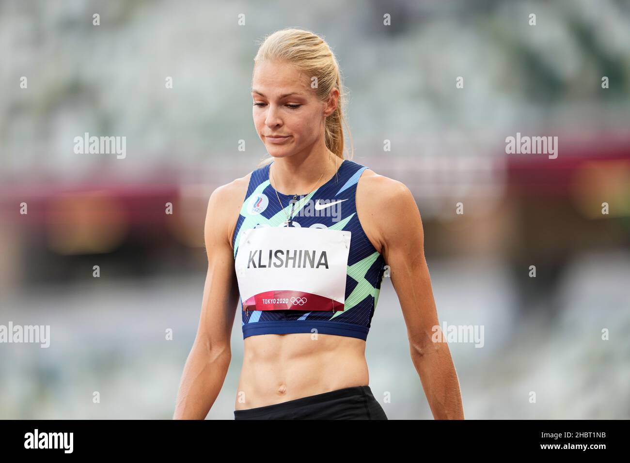 Darya Klishina participating in the Tokyo 2020 Olympic Games in the ...
