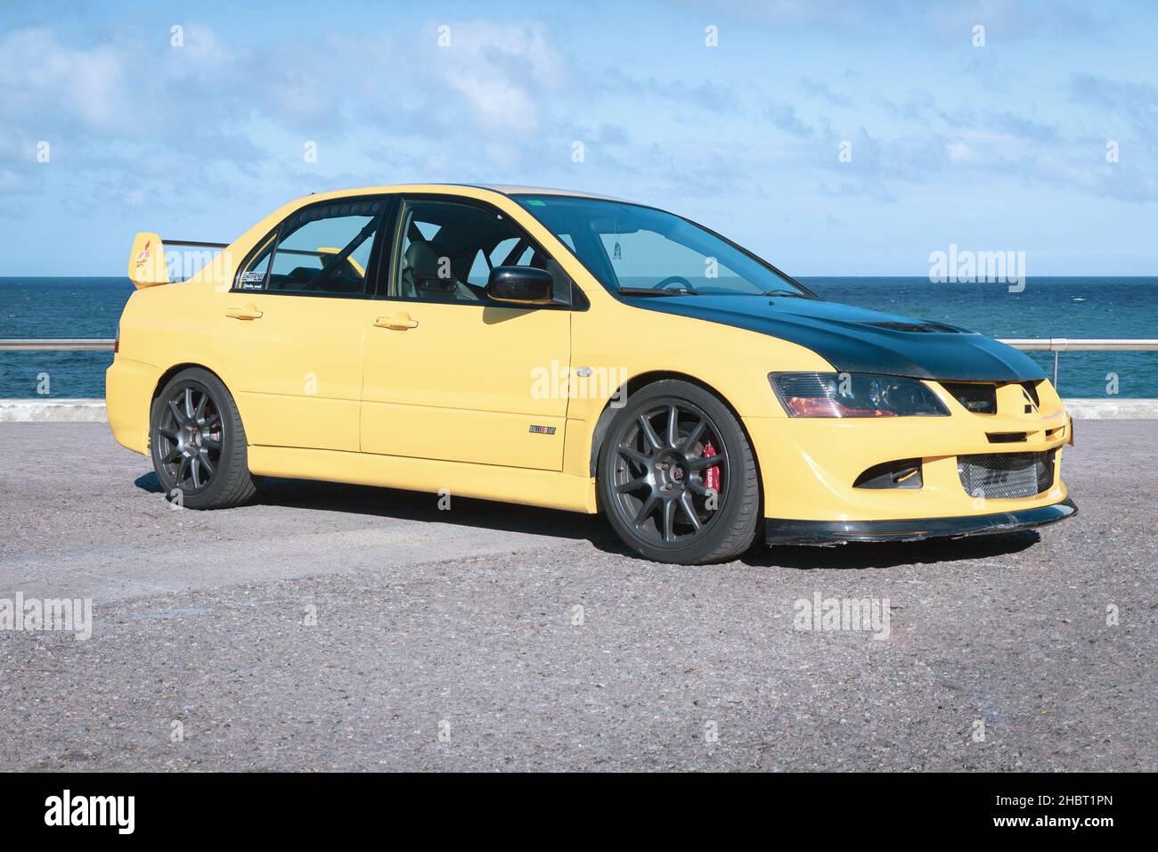 BARCELONA, SPAIN-DECEMBER 12, 2021: 2005 Mitsubishi Lancer Evolution ...