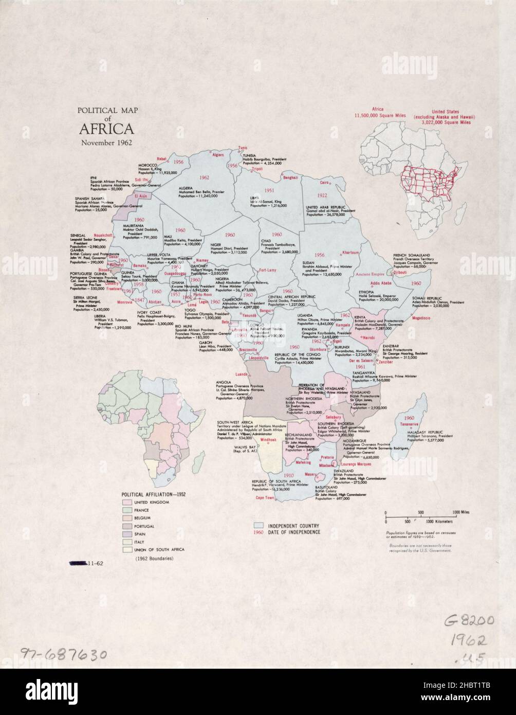 1960s political map of africa hi-res stock photography and images - Alamy