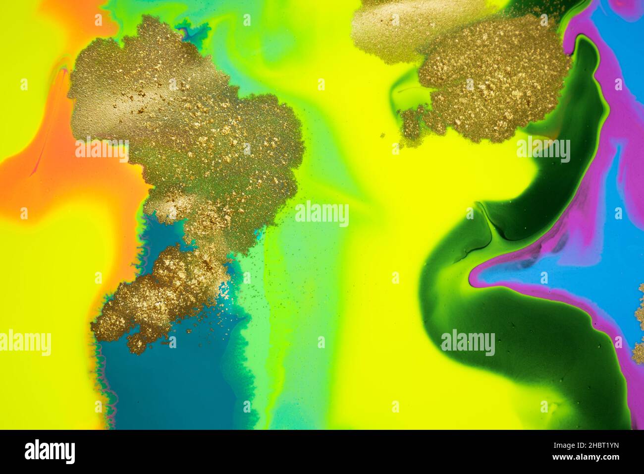Rainbow abstract liquid ink gradient pattern. Fluorescent liquid bright texture Stock Photo - Alamy