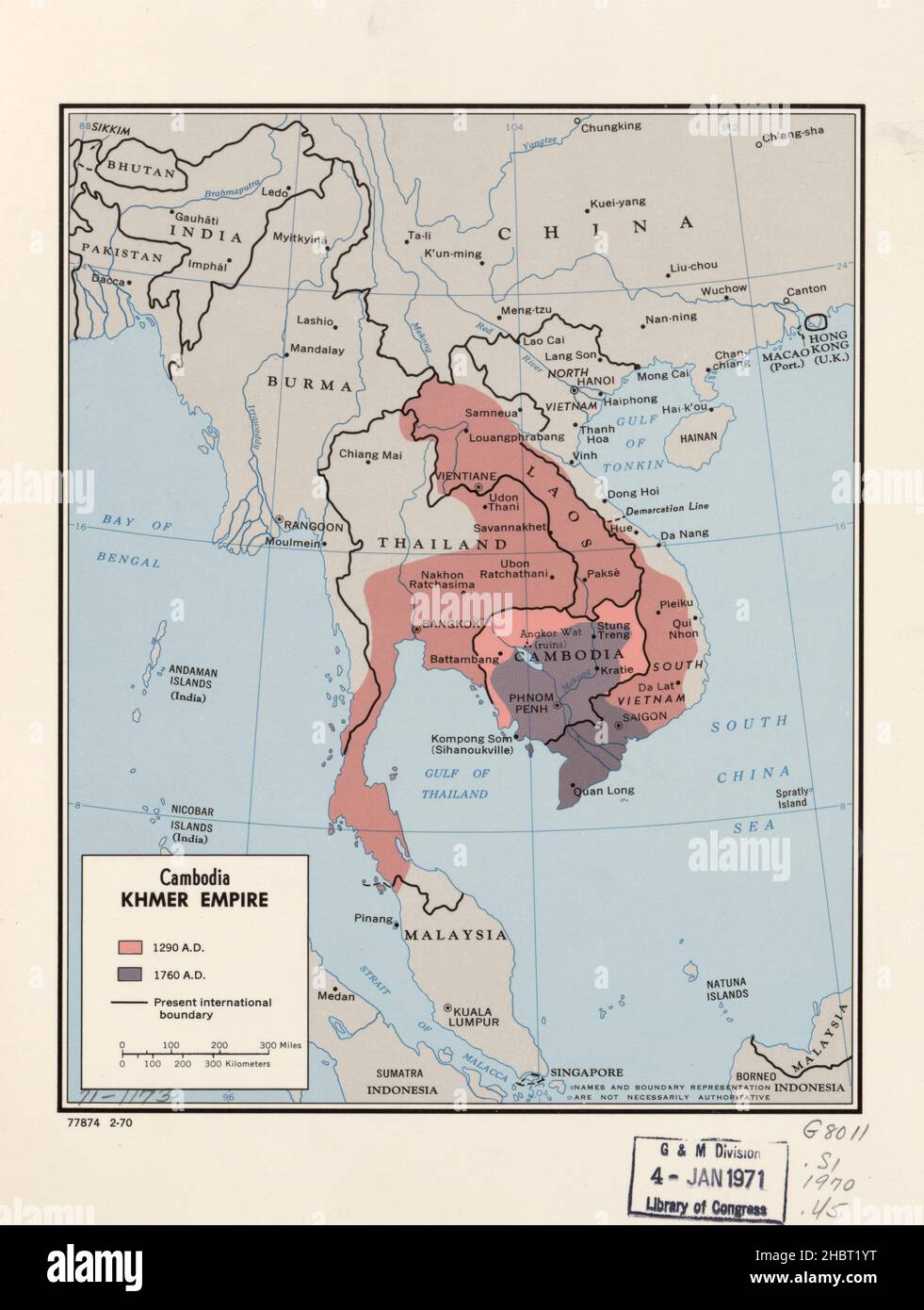 1970 cambodia map hi-res stock photography and images - Alamy