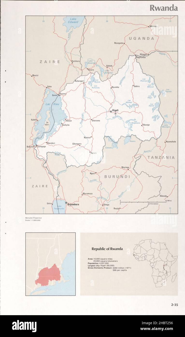 Rwanda maps hi-res stock photography and images - Alamy