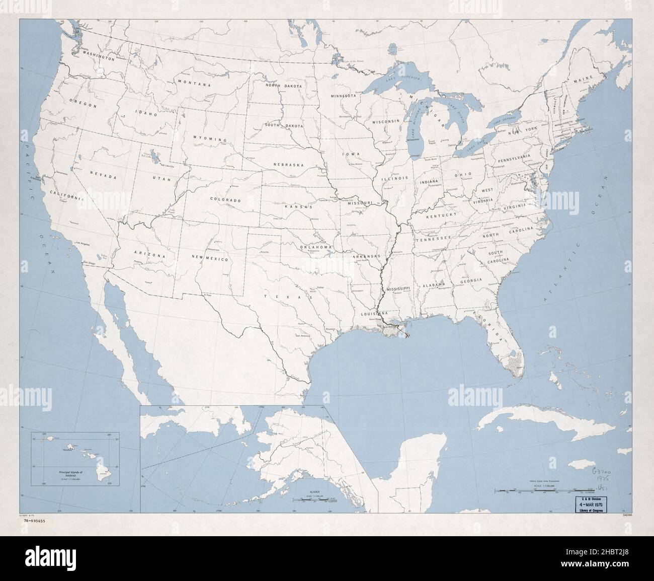 Map of the United States including cities and administrative divisions ...