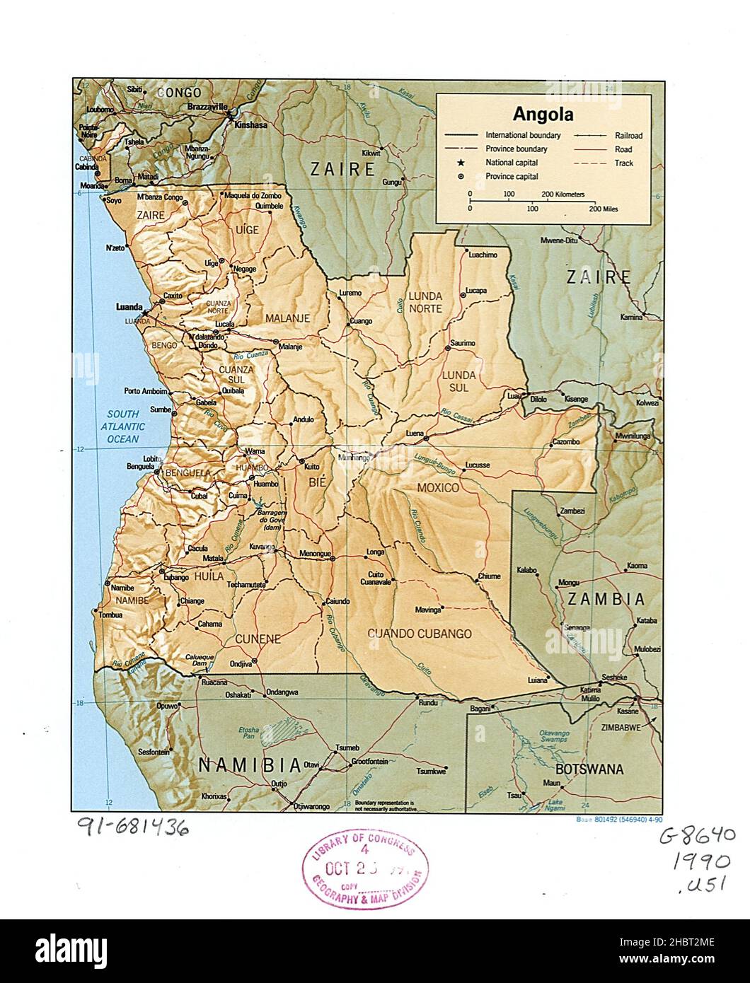 1990 angola map hi-res stock photography and images - Alamy