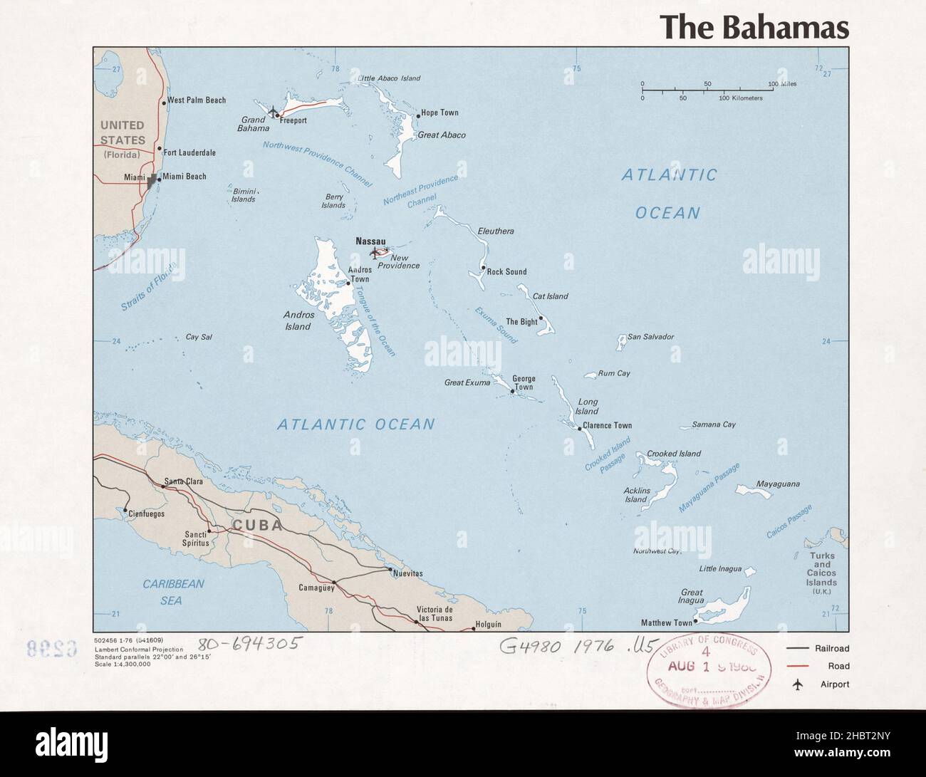 1976 bahamas map hi-res stock photography and images - Alamy