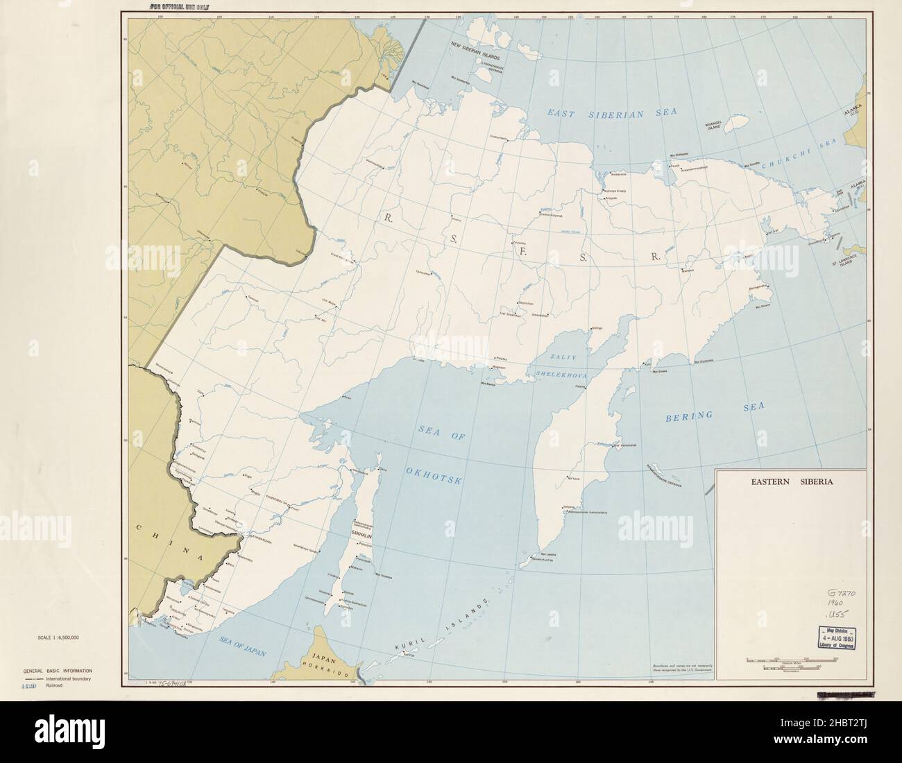 1960 eastern siberia map hi-res stock photography and images - Alamy