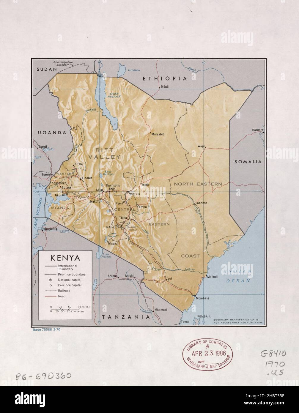 1970 map of kenya hi-res stock photography and images - Alamy