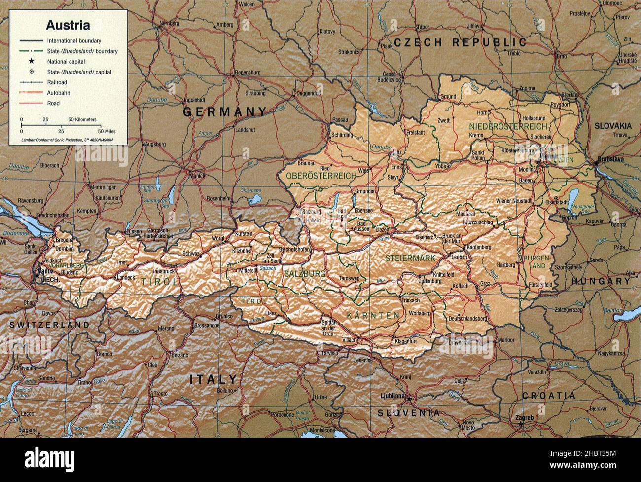 Map of austria 1999 hi-res stock photography and images - Alamy