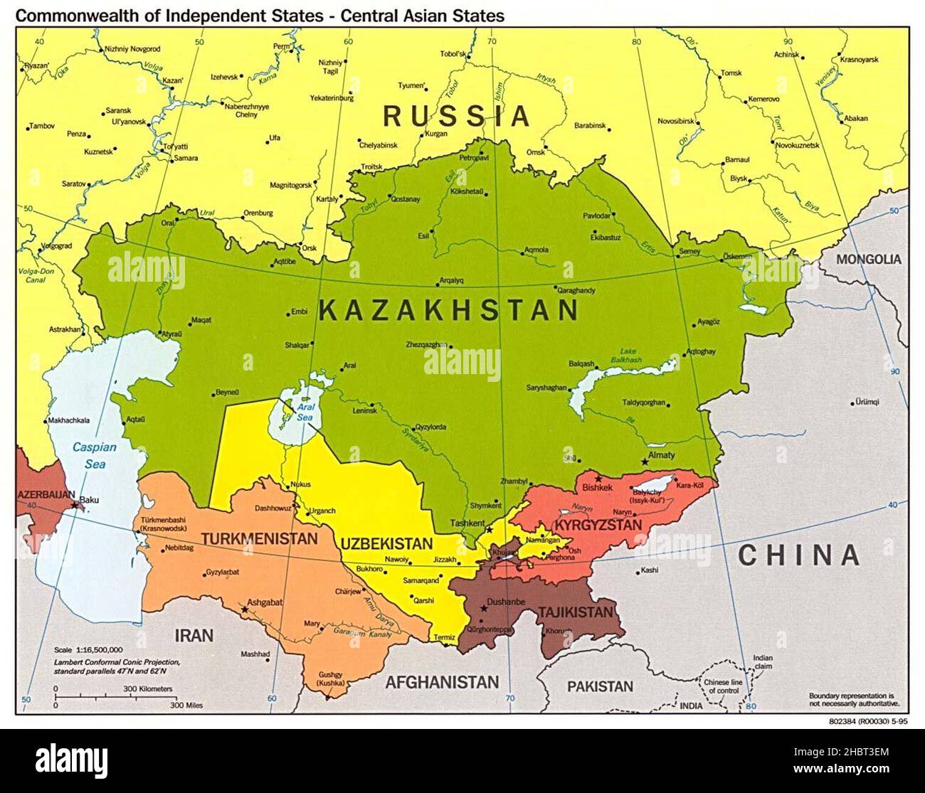 Central And East Asia Political Map