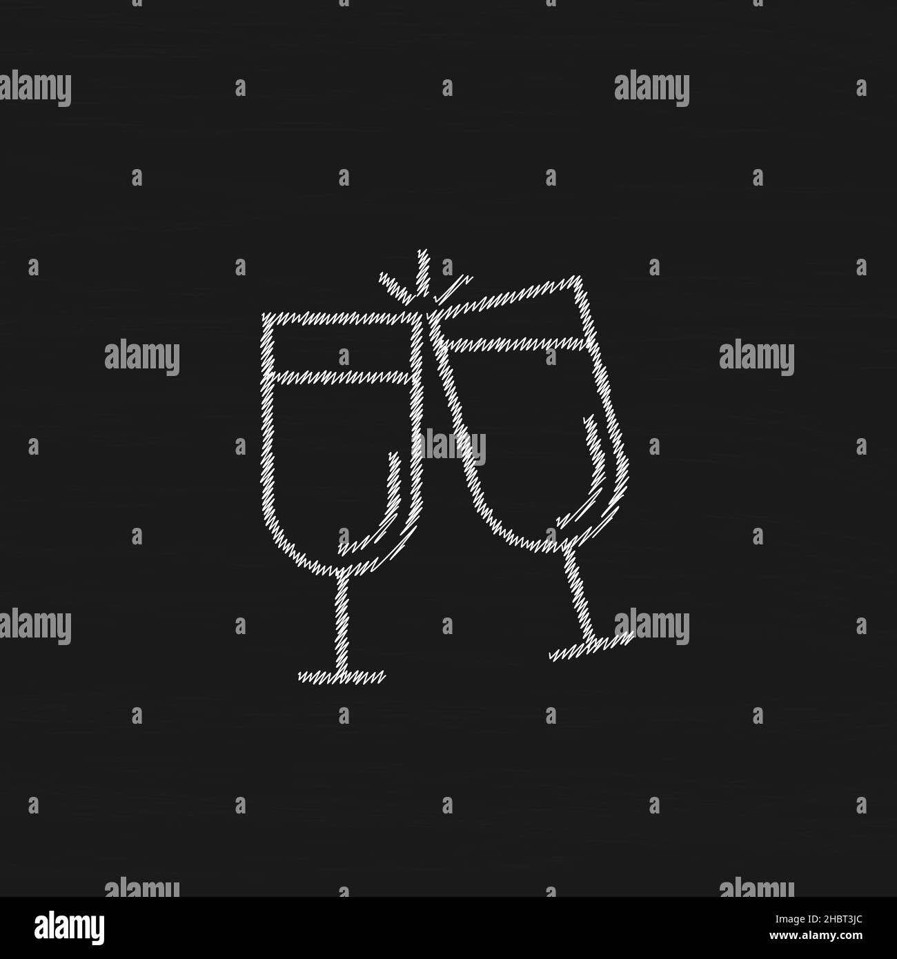 Cheers sketch vector icon. Glass cups cheers and toasting sign Stock ...