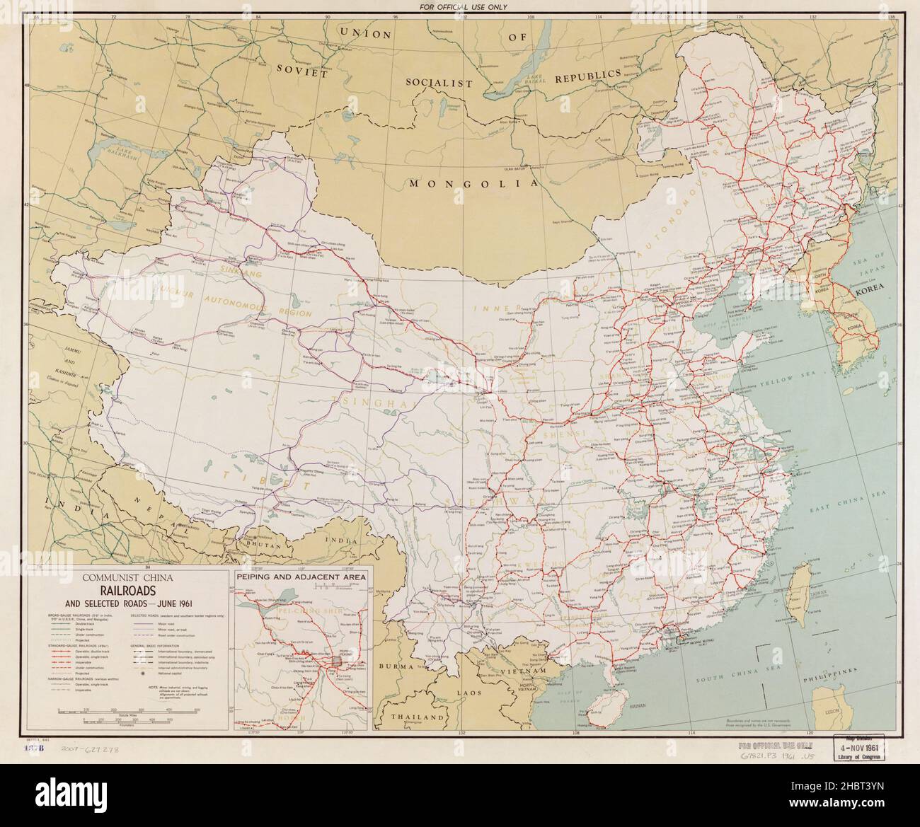 1960s china map hi-res stock photography and images - Alamy