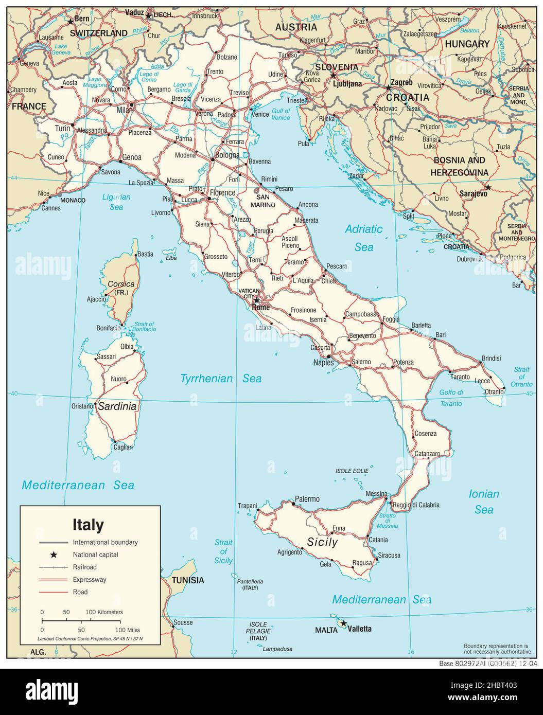 2004 italy map hi-res stock photography and images - Alamy