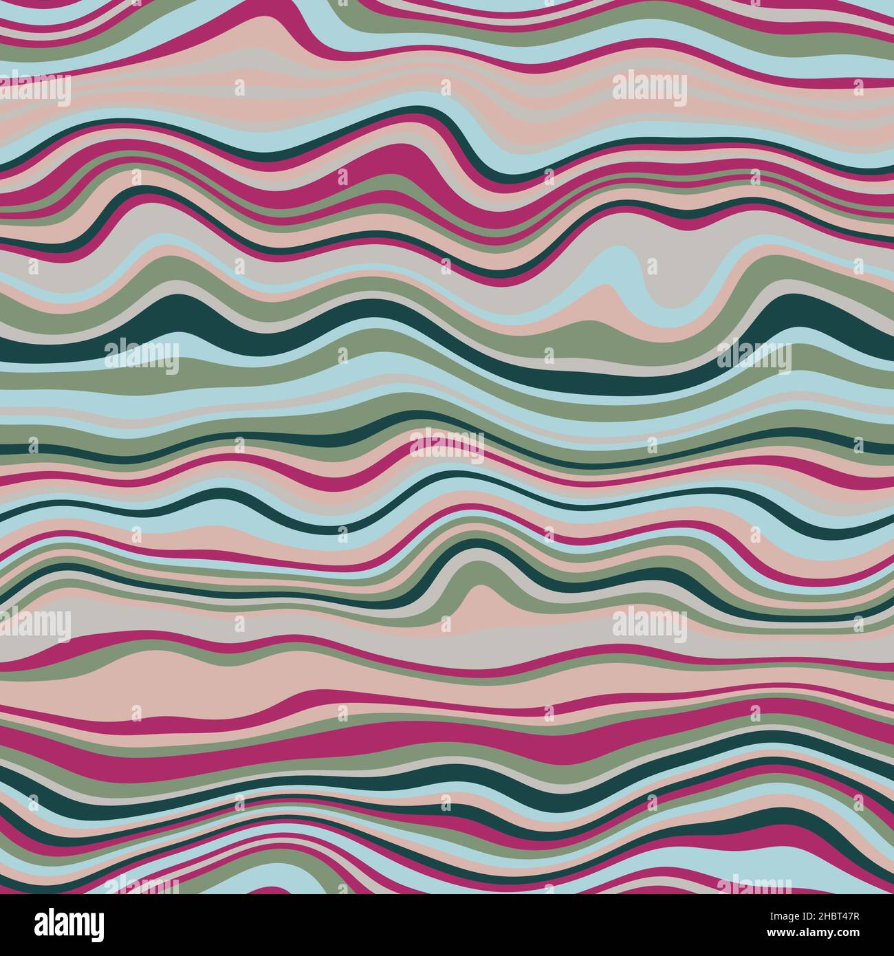 Seamless wavy stripe trendy surface pattern design for print. High ...