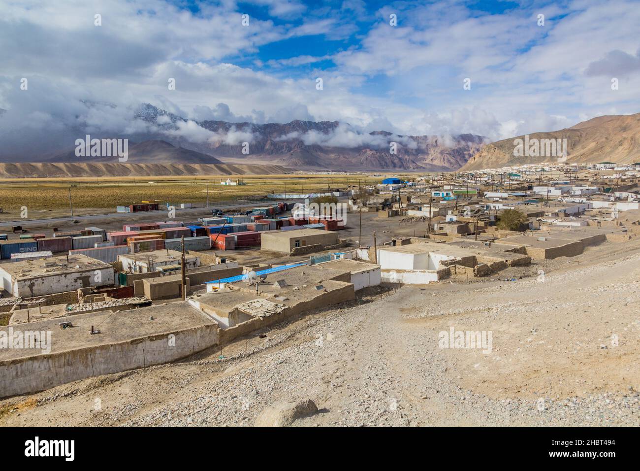 View of Murghab village in Gorno-Badakhshan Autonomous Region ...