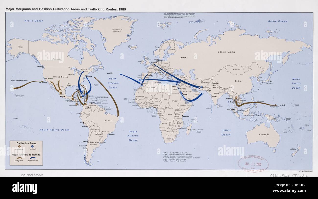 Map of marijuana cultivation areas hi-res stock photography and images ...