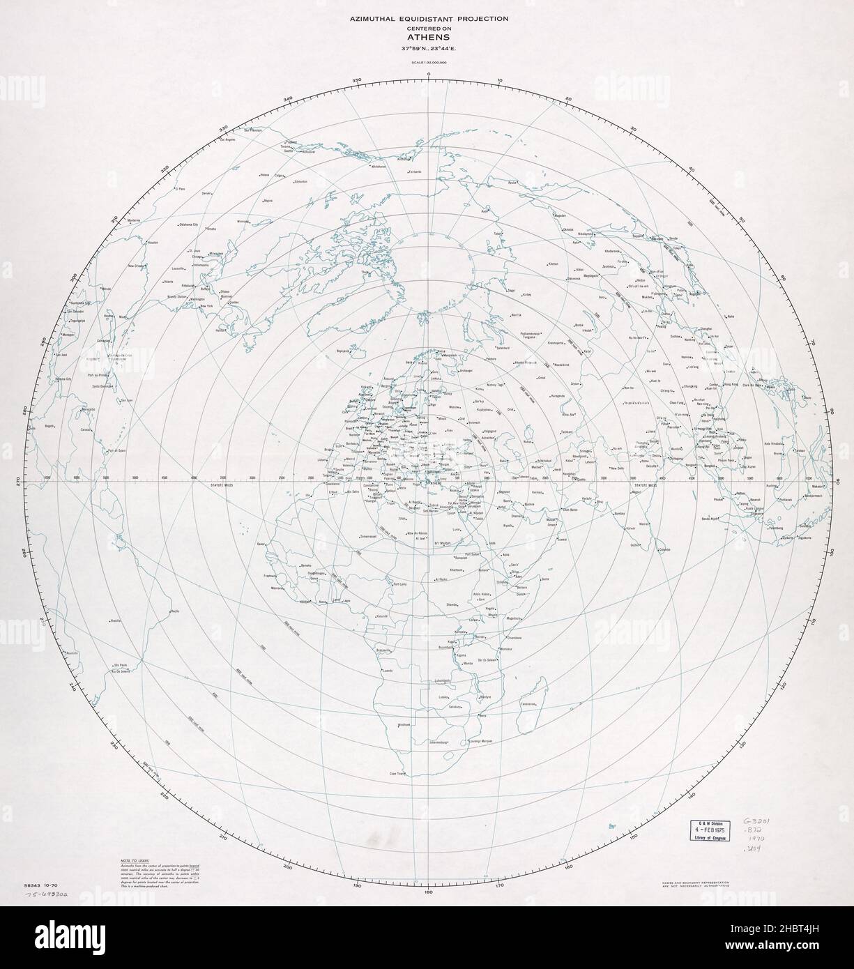 Azimuthal projection hi-res stock photography and images - Alamy